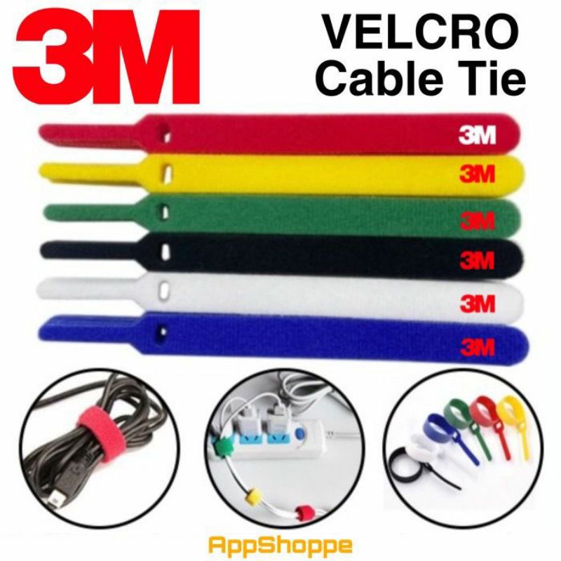 Jual 3M Velcro Cable Tie Organizer Cord Strap PENGIKAT KABEL MULTI ...