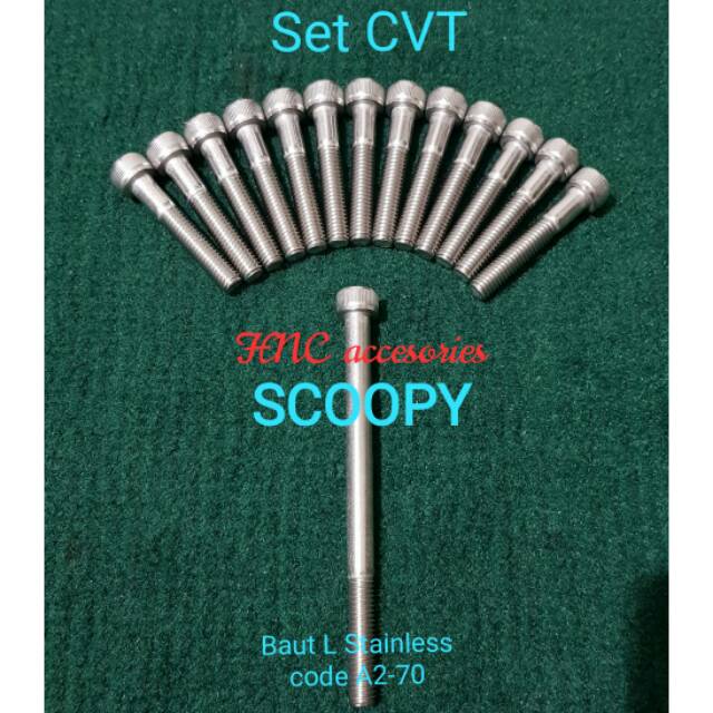 Jual Baut L Stainless Baut set CVT SCOOPY | Shopee Indonesia