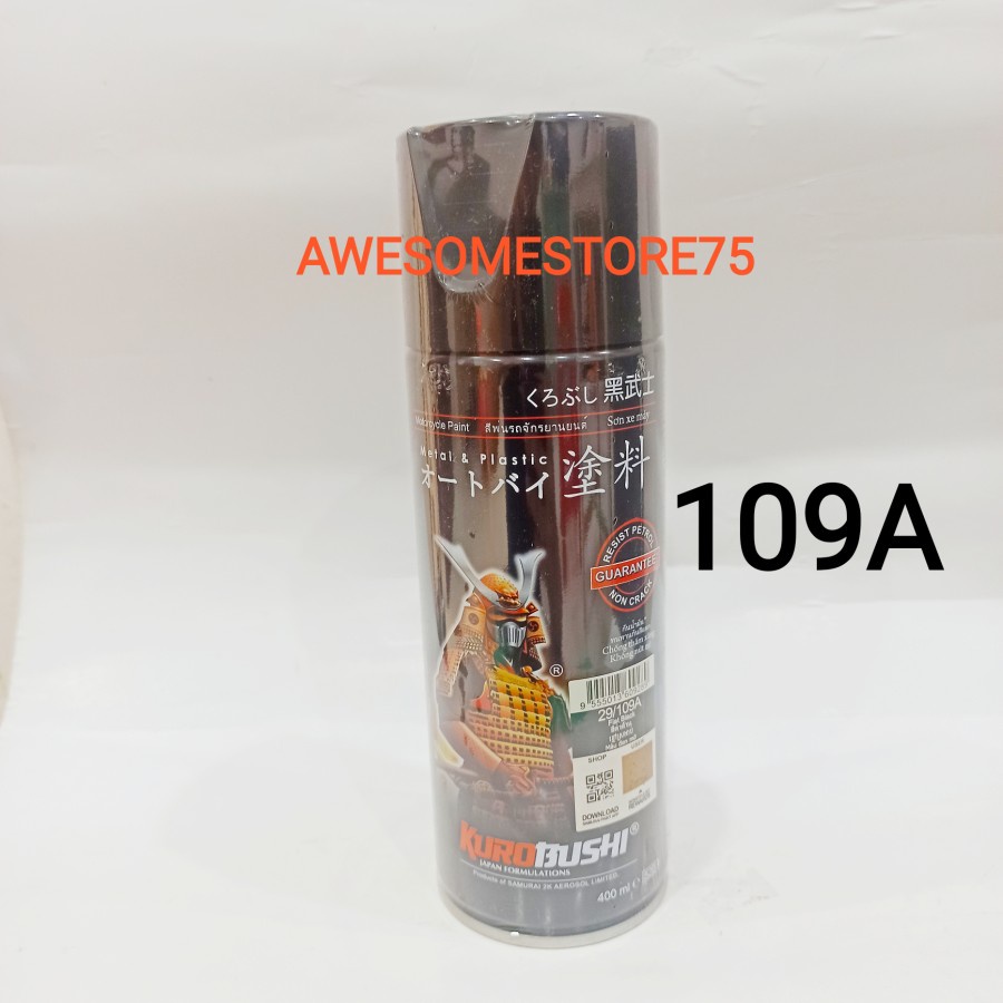 Jual SAMURAI 109A FLAT BLACK Hitam Doff Cat Semprot Pilox Pylox ...