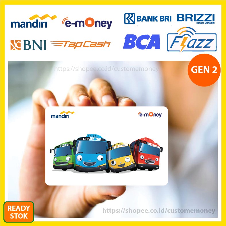 Jual KARTU EMONEY GAMBAR KARTUN TAYO BUS BIS KECIL ETOLL EMONEY MANDIRI ...