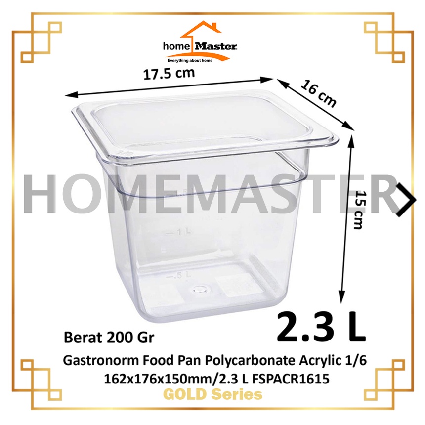 Jual HomeMaster Polycarbonate PC/Acrylic/Akrilik Gastronorm/Gastronom ...
