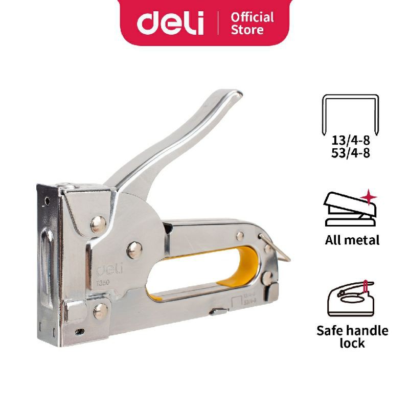 Jual stapler tembak / gun tacker deli T35011 | Shopee Indonesia