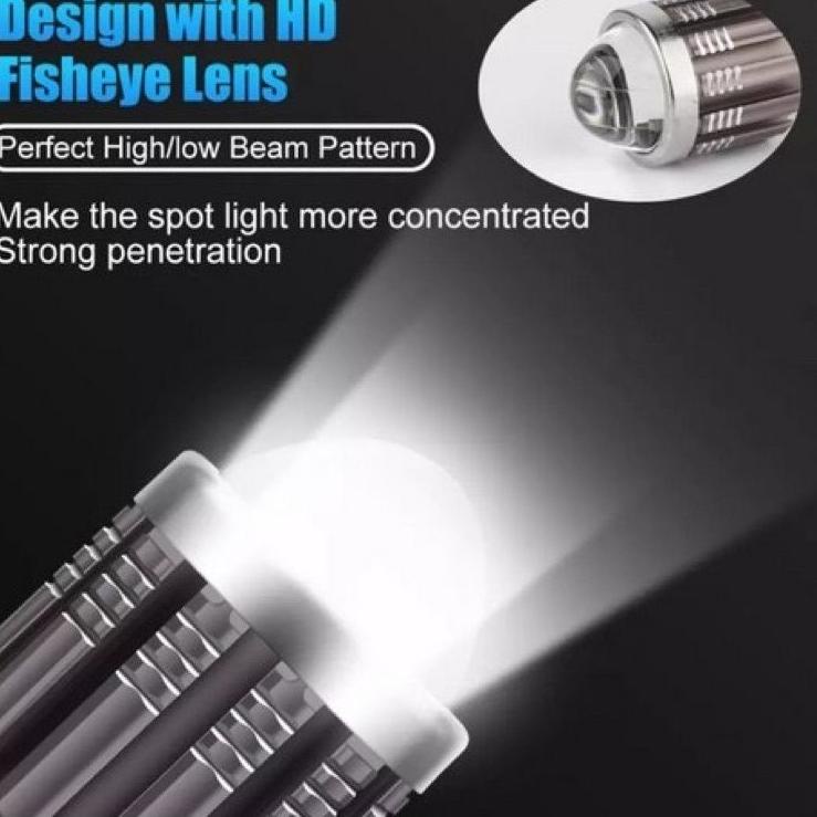 Jual R-IAE) ♥) Lampu LED Utama Depan 24 Volt H4 Laser D2 High Low 2 ...