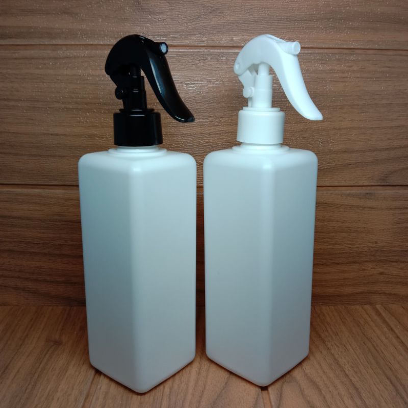 Jual BOTOL SPRAY TRIGGER 500ML HDPE KOTAK PUTIH DOFF | Shopee Indonesia
