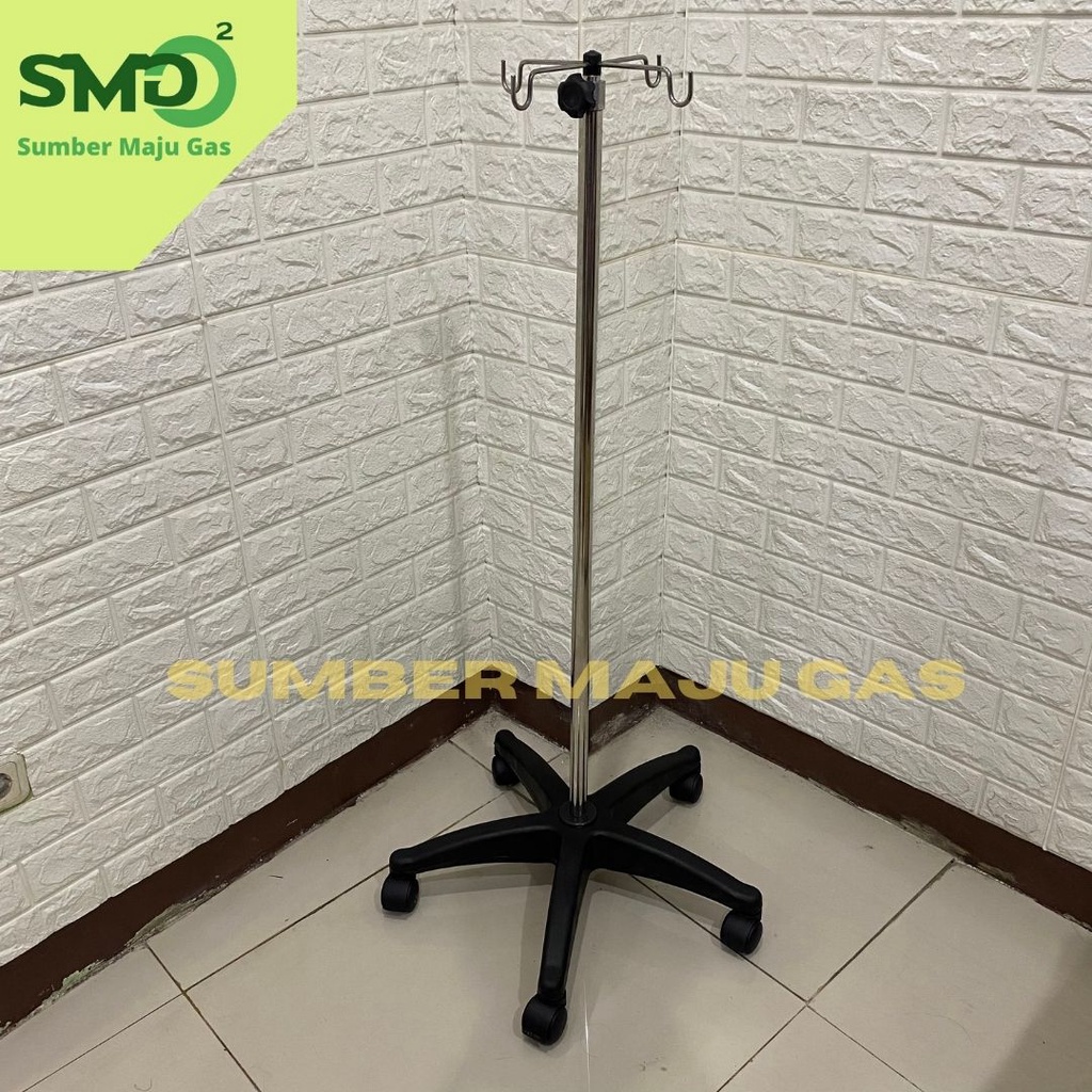 Jual Tiang Infus Stainless Kaki 5 Pengait 4 | Shopee Indonesia