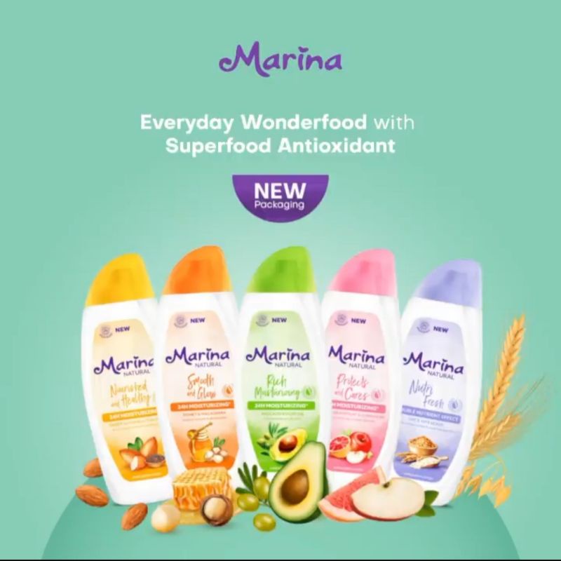 Jual MARINA Natural Body Lotion 190ml | Shopee Indonesia