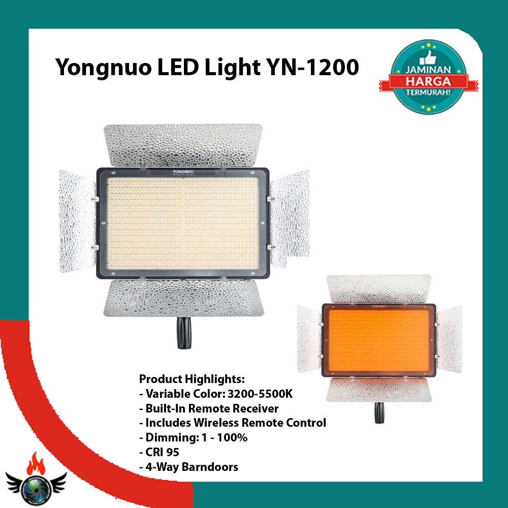 Jual Yongnuo YN-1200 YN1200 LED Video Light | Shopee Indonesia