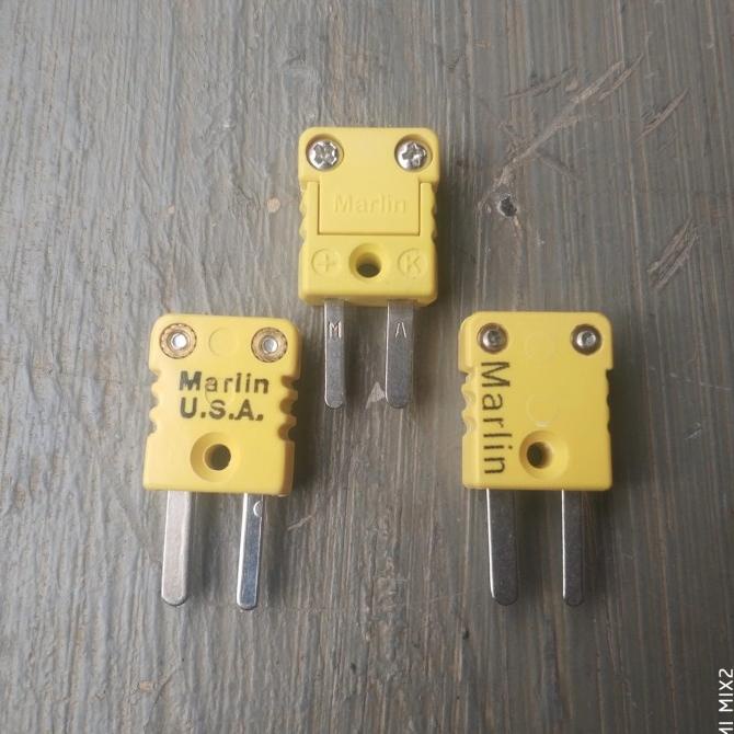 Jual ] Flat Pin Marlin Male Miniature K Type Thermocouple Connector ...