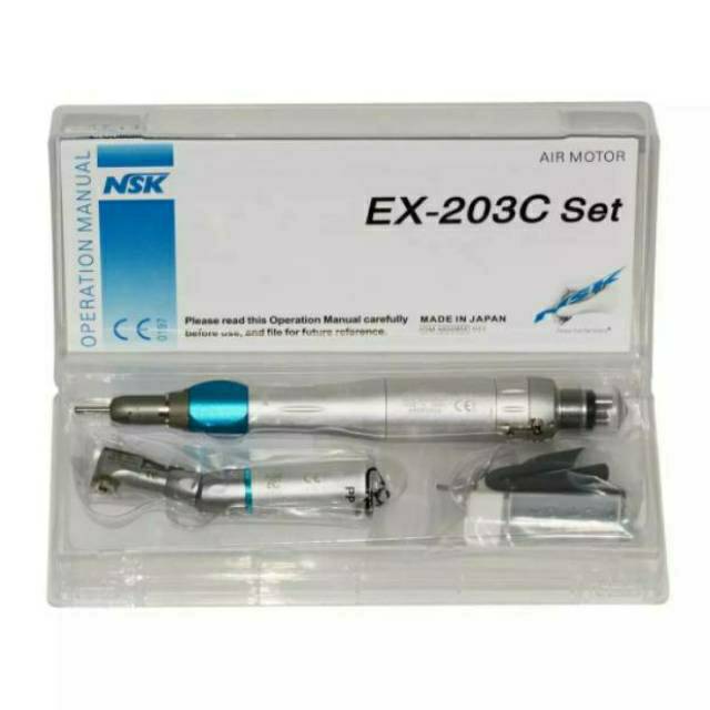 Jual HANDPIECE LOWSPEED NSK Set EX 203C include CONTRA ANGLE STRAIGHT Air Motor | Shopee Indonesia