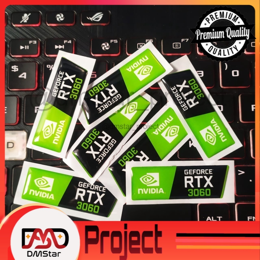 Jual [DMSTAR] STICKER GEFORCE RTX 3060 EMBLEM RESIN 3D LENTUR TIMBUL ...