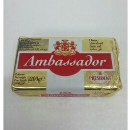 Jual President Ambassador Unsalted / Salted Butter 200gr | Shopee Indonesia