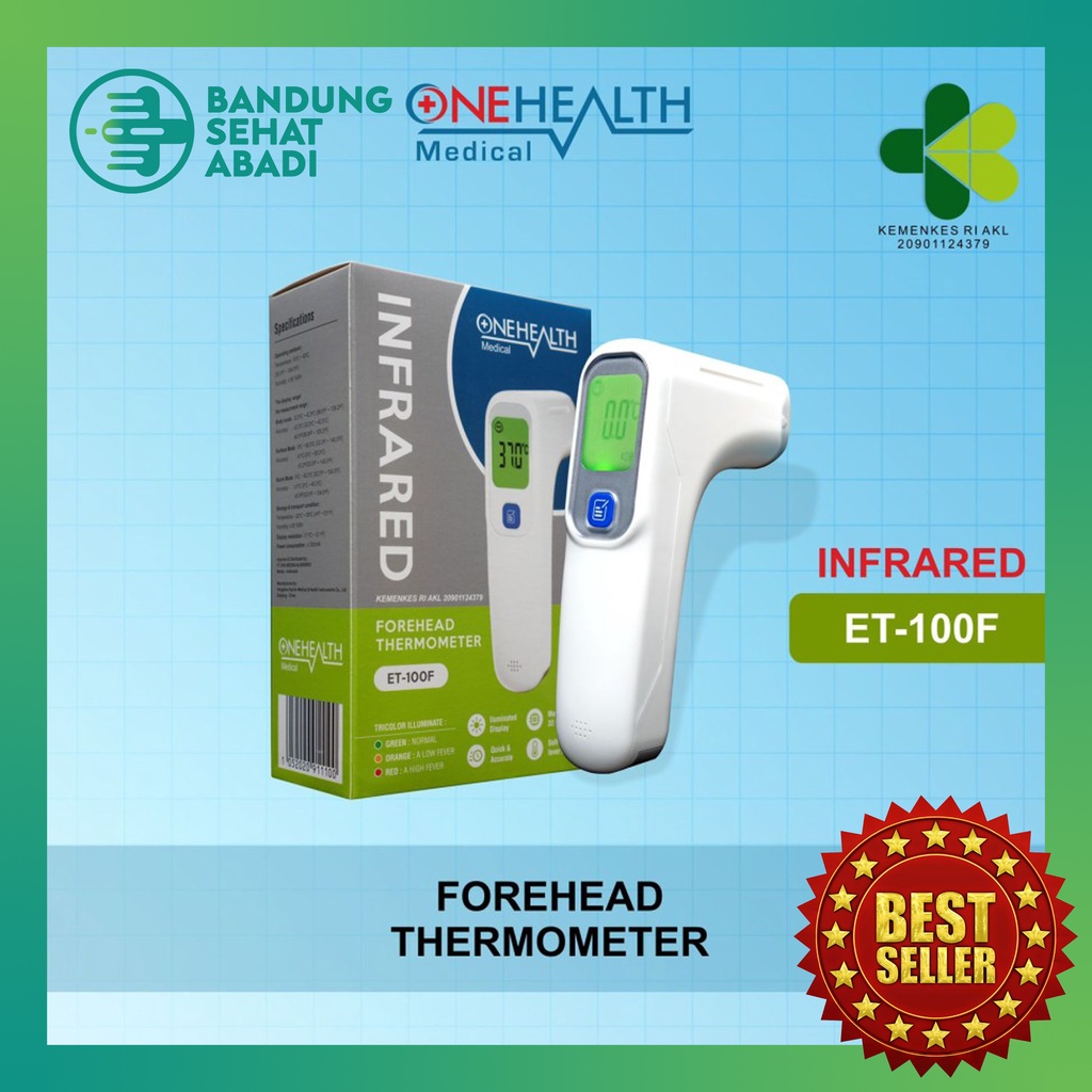 Jual ONEHEALTH ET100F TERMOMETER TEMBAK Thermogun Infrared RS | Shopee ...