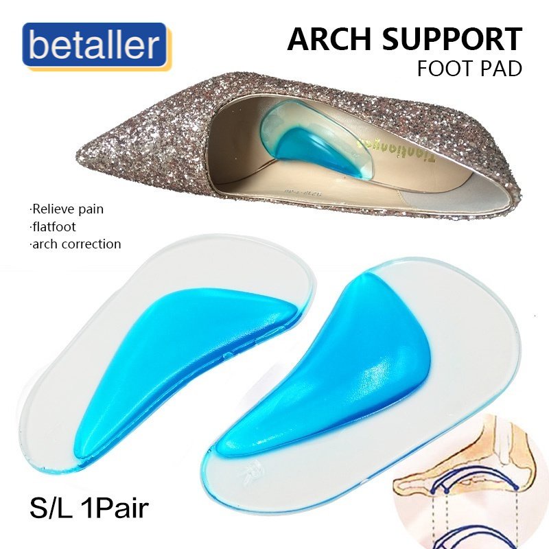 Jual Silicone Orthotic Insoles Shoe Insert Arch Support Orthopedic Flat ...