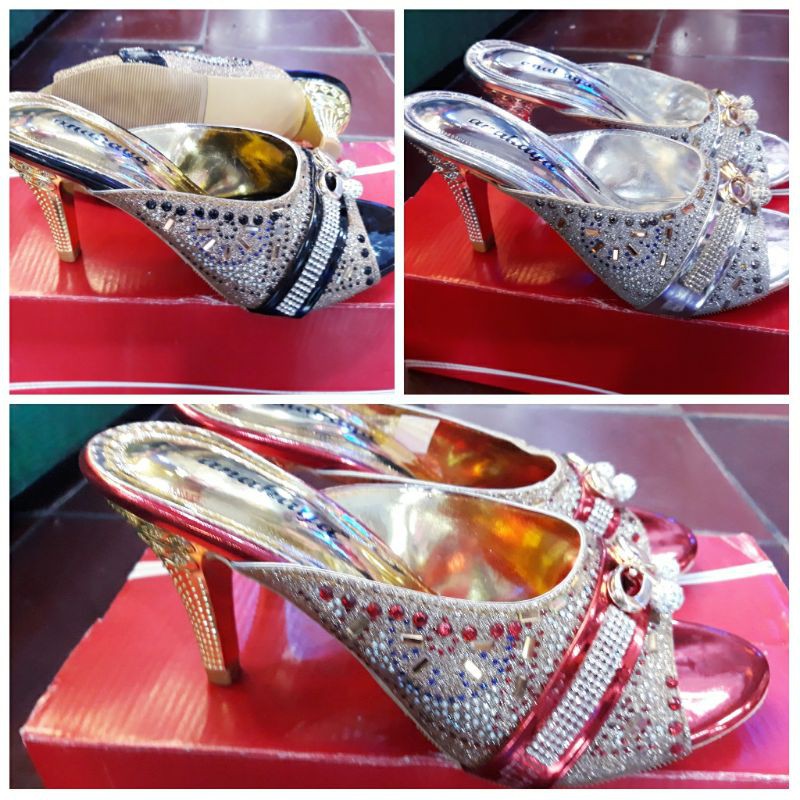 Jual sandal kebaya premium 7cm | Shopee Indonesia