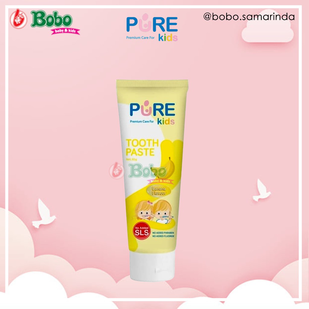 Jual Pure Kids Toothpaste Banana 50gr - Pasta Gigi Anak | Shopee Indonesia