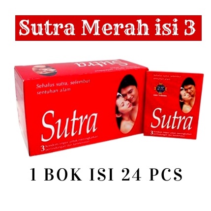 Jual Kondom Sutra Merah isi 3- 1 Kotak isi 24pcs Kondom Tipis Sutra ...