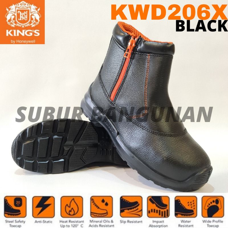 Jual Kings Kwd 206X Sepatu Safety Shoes King's KWD 206 X Black Hitam ...