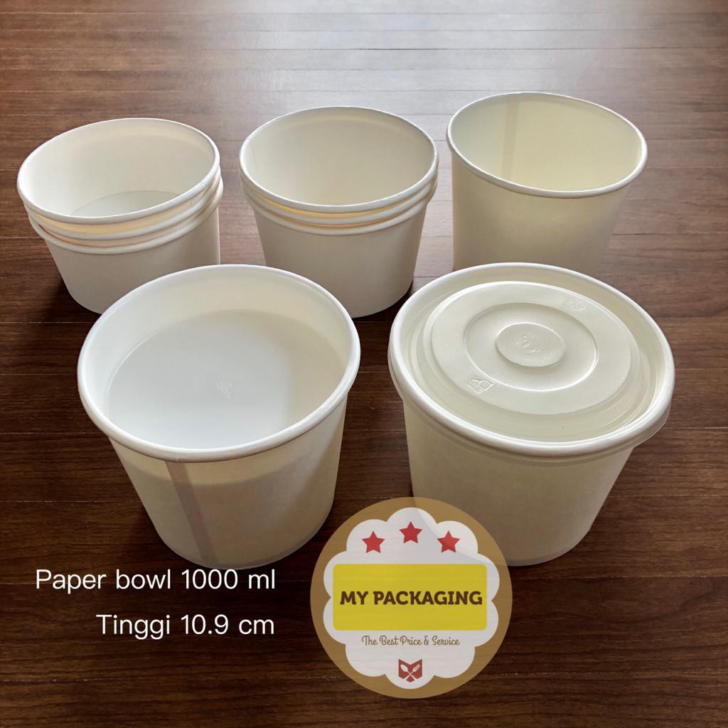 Jual Paper Rice Bowl 1000 ml / Mangkok Kertas | Shopee Indonesia