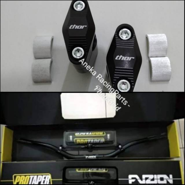 Jual stang fatbar fuzion plus riser thor kaki satu / stang stir crf ...