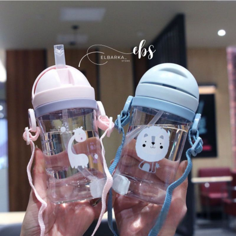 Jual EBS-23 BOTOL MINUM ANTI SUMMER 400ML ANTI TUMPAH ANTI SEDAK TALI PANJANG MINUM SEGALA ...