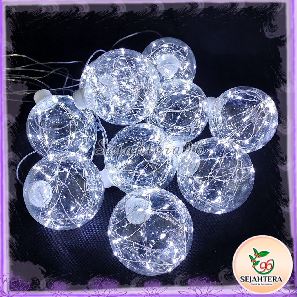 Jual Lampu Bola Plastik Gantung Putih Susu LED 1 Set Isi 10 - Bulb ...