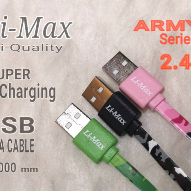 Jual 016.4 USB Cable Army Micro+Pack | Shopee Indonesia