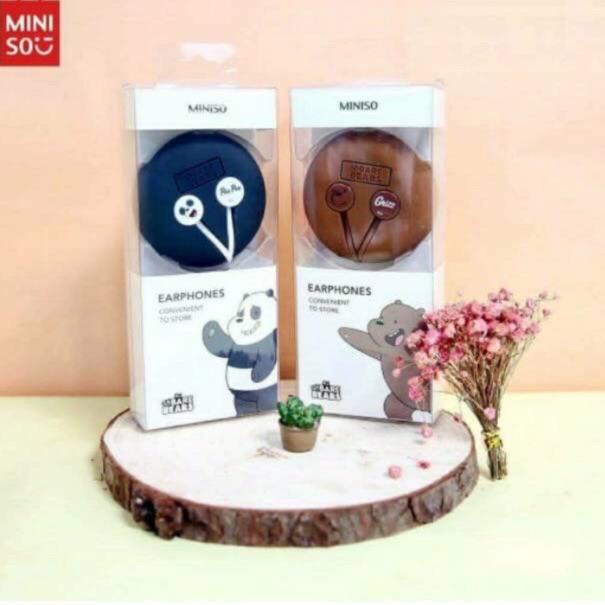 Jual Telah Hadir.. MINISO X WE BARE BEARS! 6WRN. WBB EARPHONES with ...