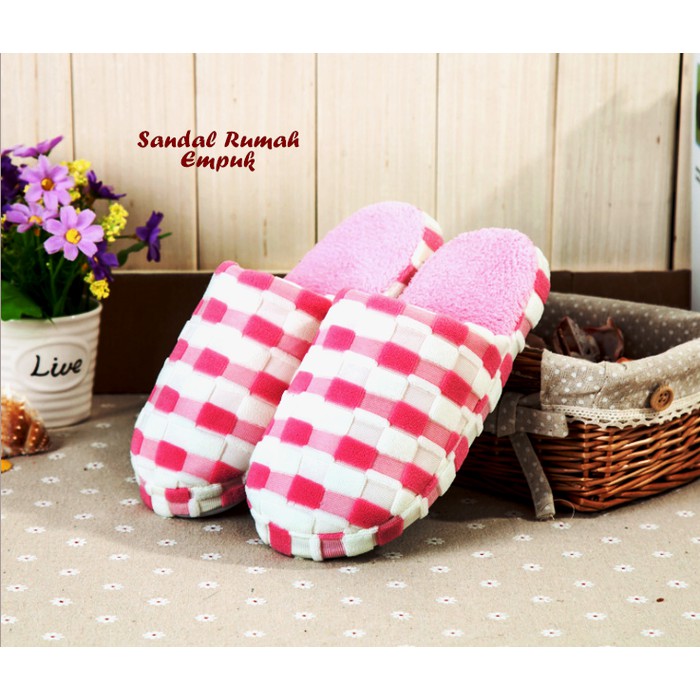 Jual Sandal Rumah Empuk KOTAK-KOTAK (Sandal super empuk) | Shopee Indonesia