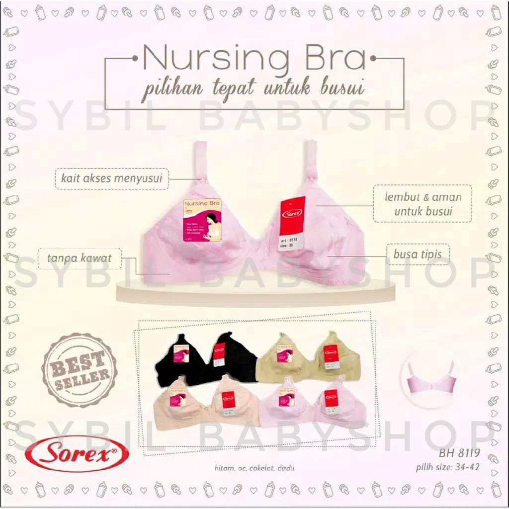 Jual Sorex Original Sorex Bh Bra Menyusui Nursing Bra 8119 Tanpa
