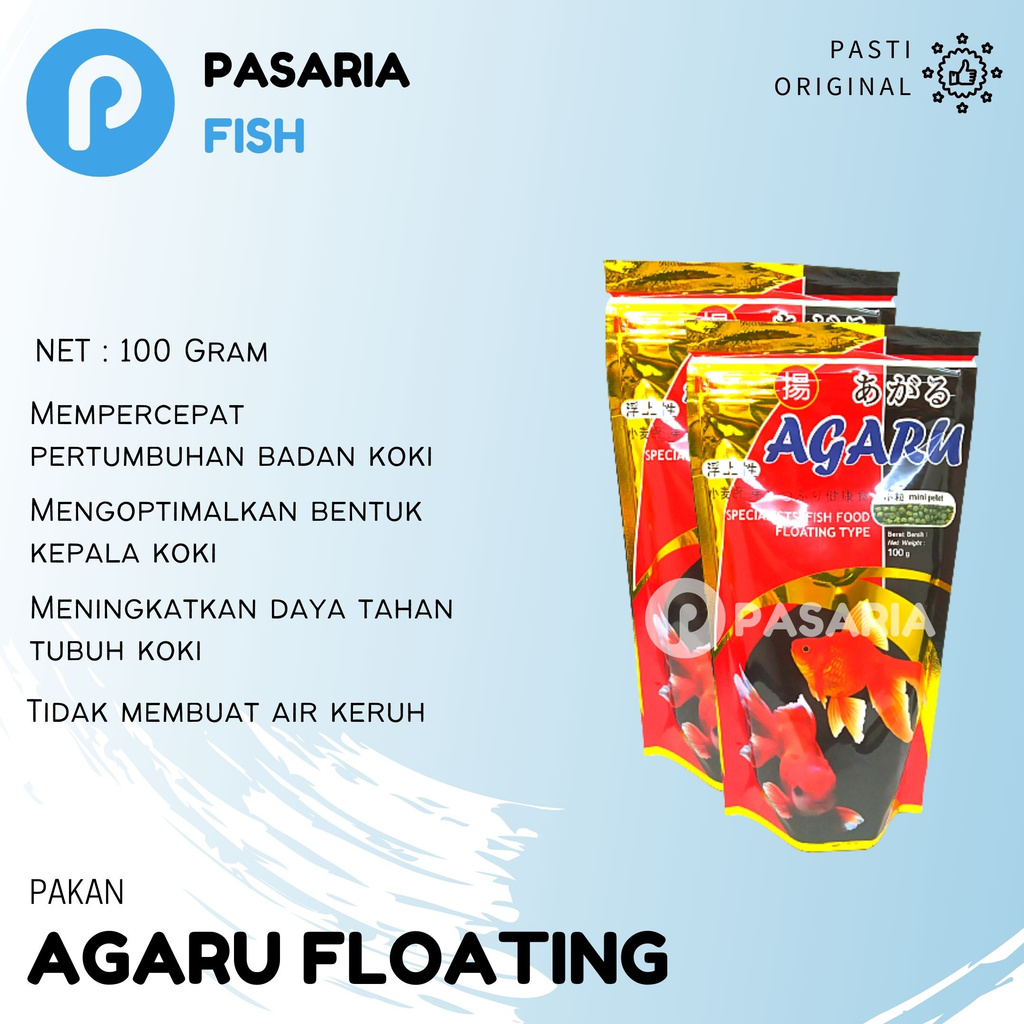 Jual AGARU FLOATING/Mengapung 100gr Pakan/Pelet/Makanan Kecil untuk ...