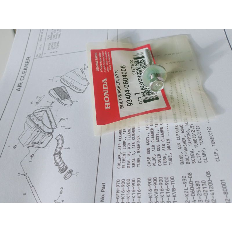 Jual Baut Box Filter Honda Beat Scoopy Original | Shopee Indonesia