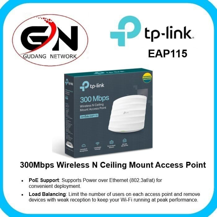Jual TP-Link EAP115 300Mbps Wireless N Ceiling Mount Access Point | Shopee Indonesia