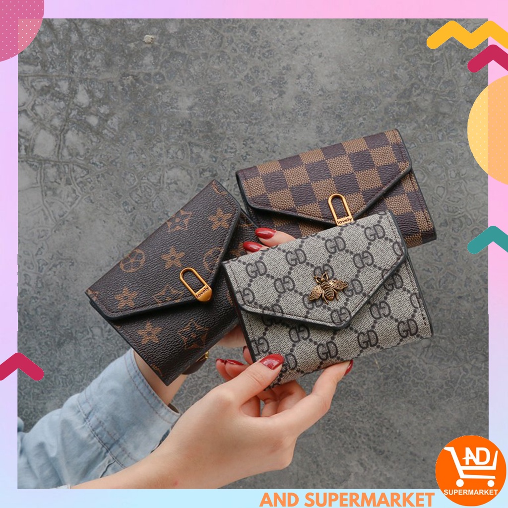 Jual Dompet Lipat Mini Wanita Motif Cantik Dompet Cewek Kulit PU D27 ...