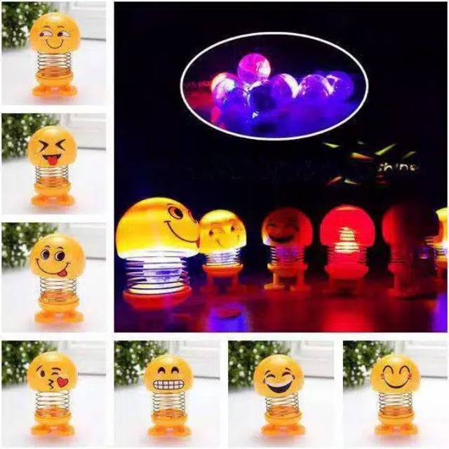 Jual Emoticon Emoji lampu LED 1kg 32 pcs Pajangan Dashboard Mobil Lucu ...