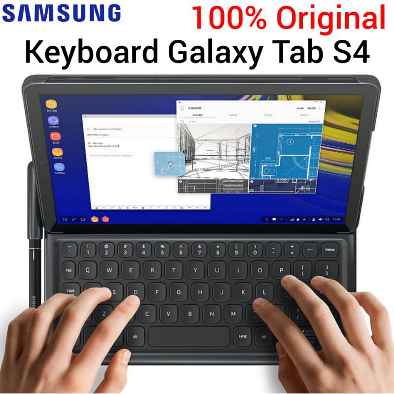 Jual Original Keyboard Samsung Galaxy Tab S4 10.5 S Pen T835 Book Cover ...