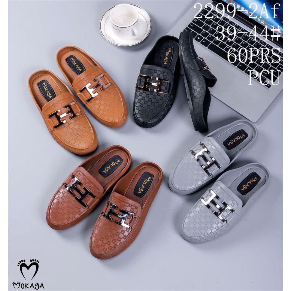 Jual Sepatu Slop Pria Jelly Karet Gesper H Mewah Elegant Formal Import ...
