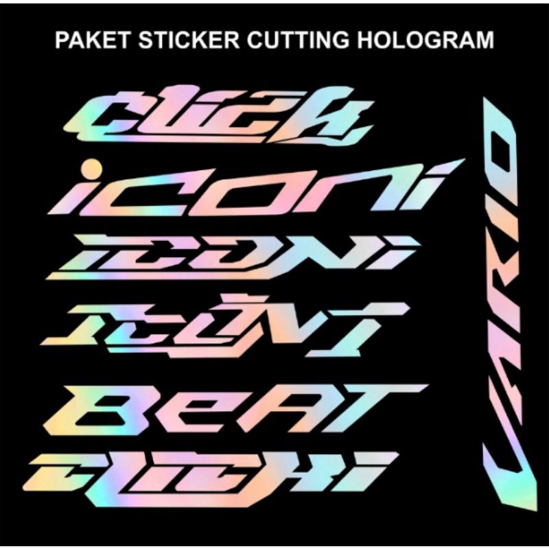 Jual Sticker tulisan , stiker tulisan hologram , beat , vario , iconi ...