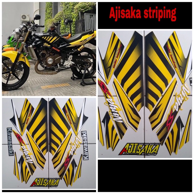 Jual stiker ninja ss 2013 kuning / striping ninja ss 2013 kuning ...