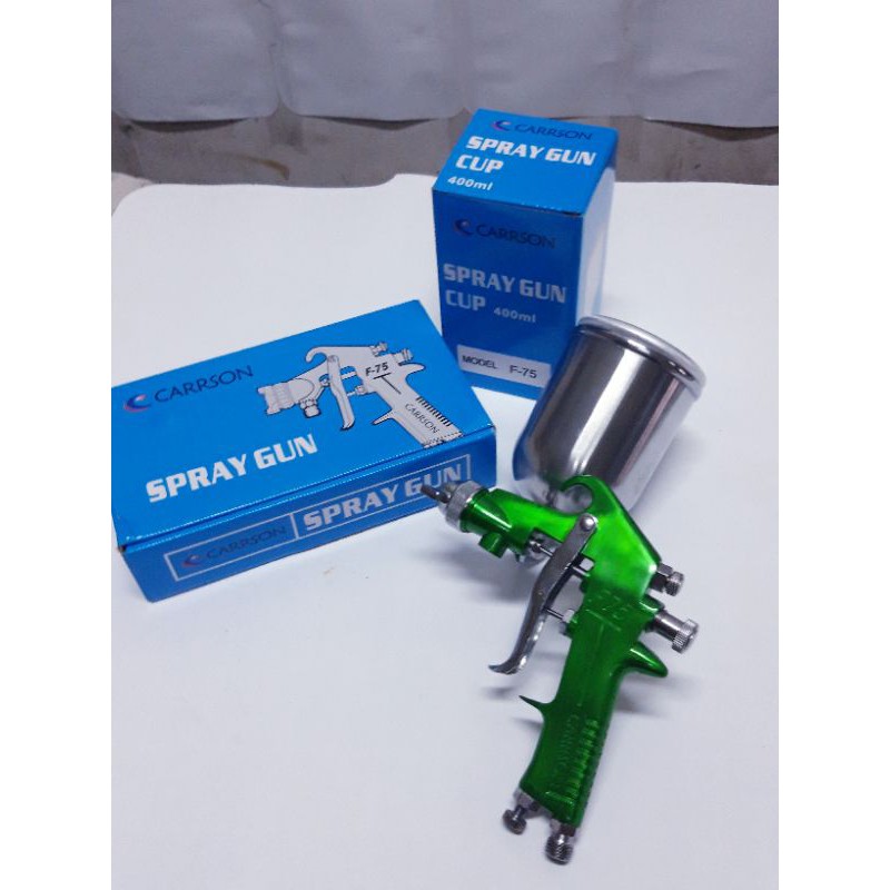 Jual Spray Gun Alat Semprot Cat 400 ml tangki atas F.75.G carrson ...