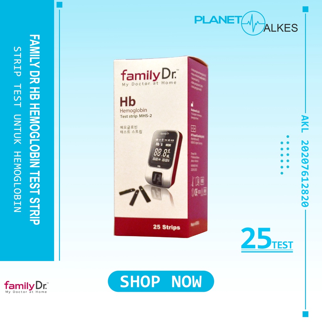 Jual Strip Family Dr HB Test Hemoglobin isi 25 Strip HB Family dr ...