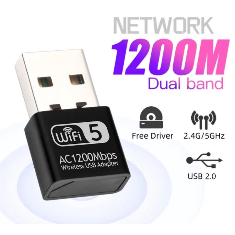 Jual USB WiFi dual band adapter ethernet internet wireless dongle ...
