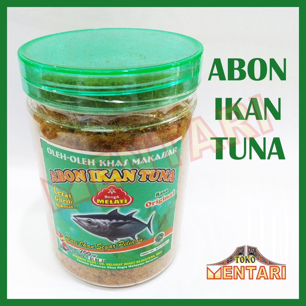Jual Abon Ikan Tuna 200 Gr Kemasan Toples - Bunga Melati | Shopee Indonesia