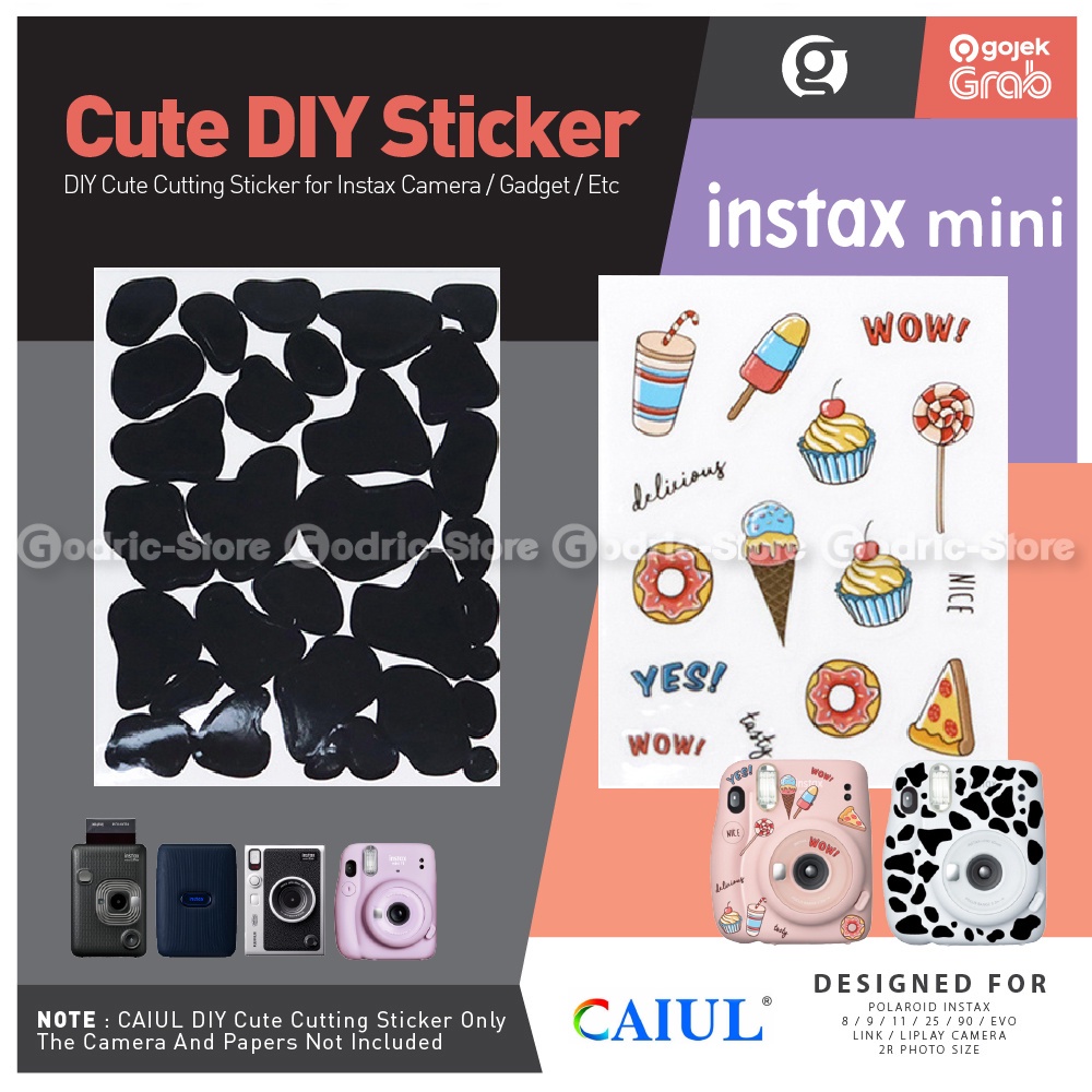 Jual DIY Body Sticker (isi 2 sheets) for Fujifilm Instax Mini Camera ...