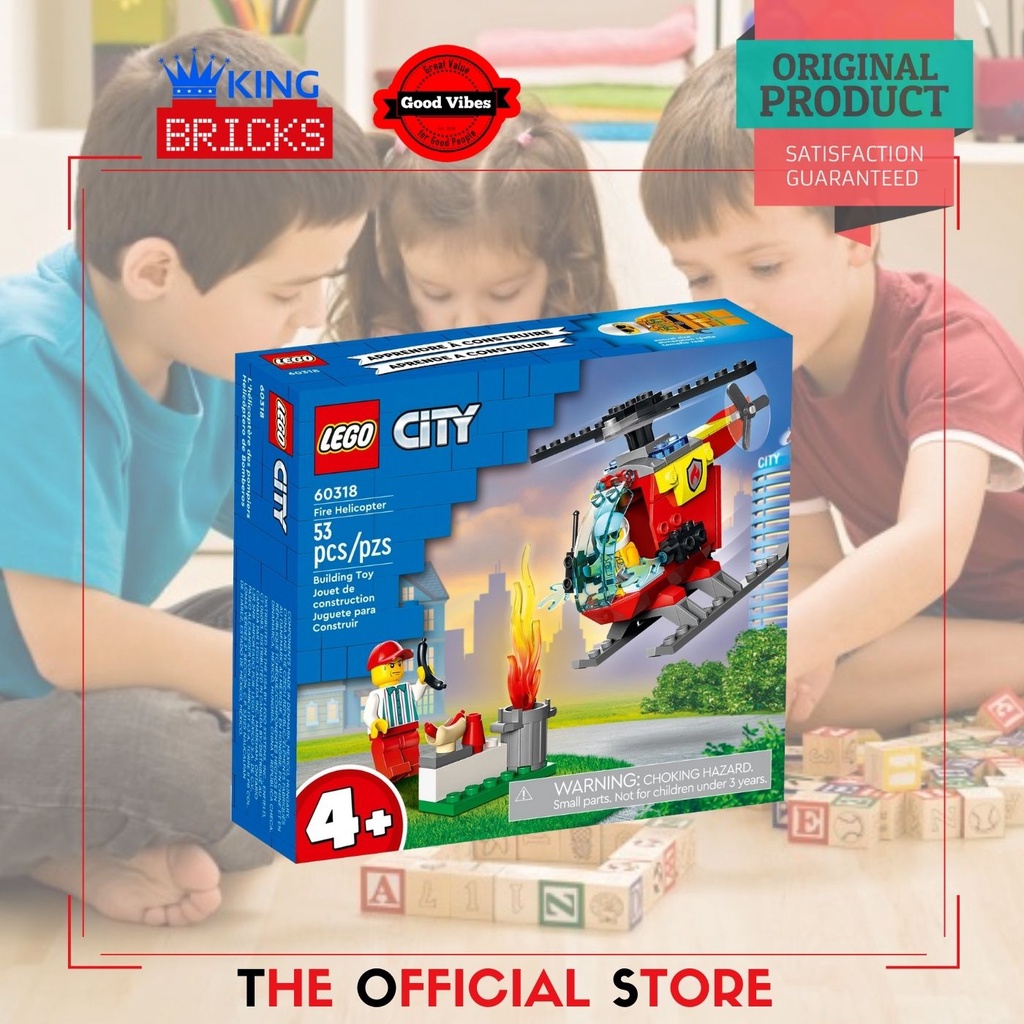 Jual LEGO Original CITY 60318 Fire Helicopter - Mainan Anak Edukasi ...