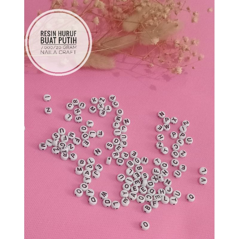 Jual Huruf Bulat Putih / resin huruf /monte huruf | Shopee Indonesia
