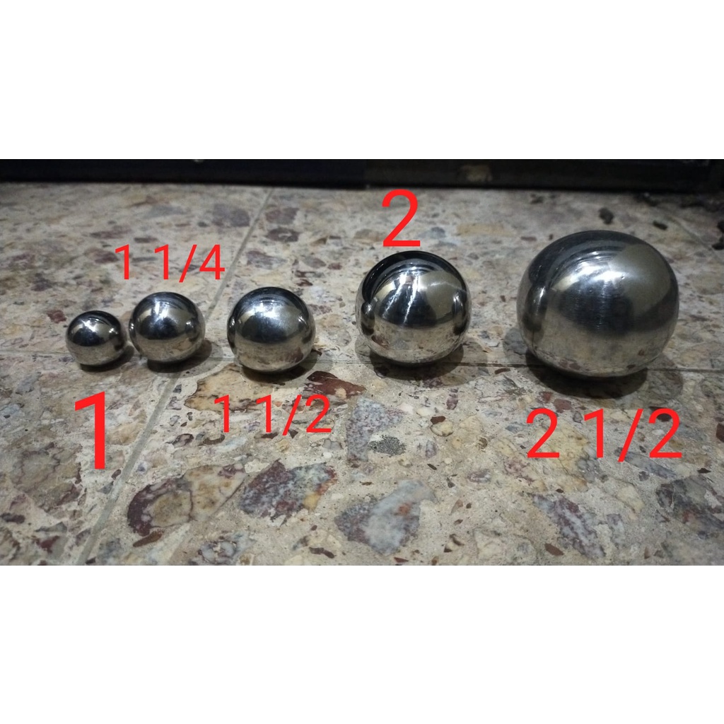 Jual Bola Bulat Stainlees ( 1", 11/4", 1 1/2", 2" , 2 1/2" ) | Shopee ...