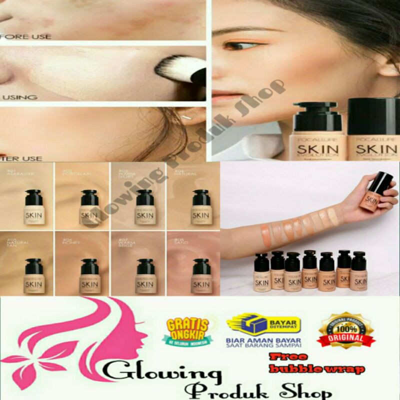 Jual FOCALLURE Full Coverage Oil Control Liquid Foundation Original ...