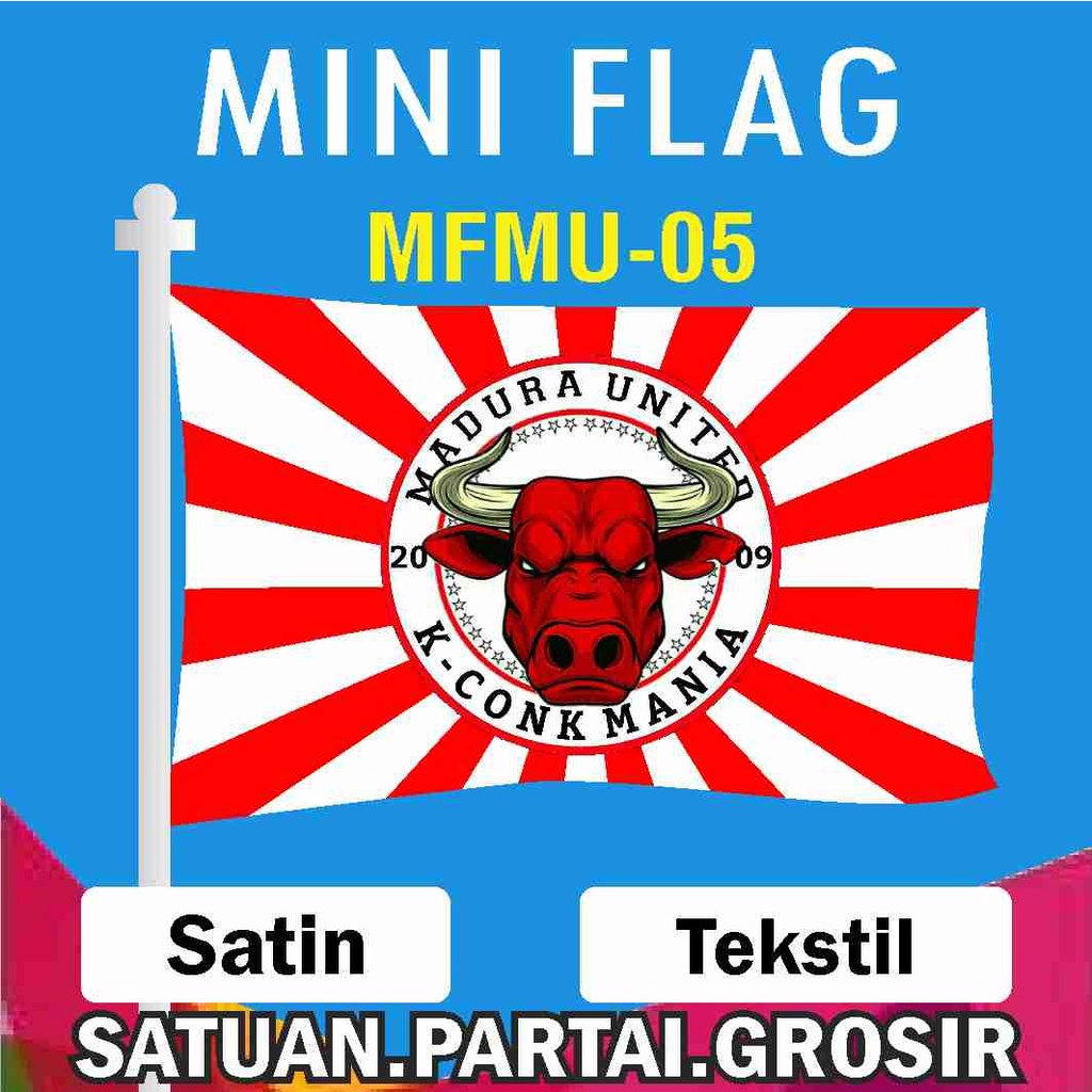 Jual MINI FLAG MADURA UNITED / BENDERA MADURA UNITED / MINI FLAG K-CONK ...