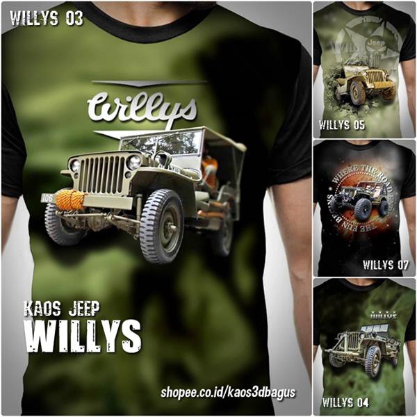 Jual Baju KAOS JEEP WILLYS Otomotif OFFROAD Indonesia Community JEEP ...