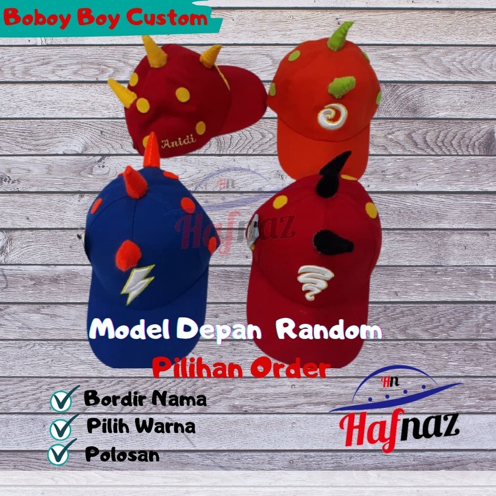 Jual Topi Anak Boboy Boy Aplikasi Spon Topi Anak Free Bordir Nama Tanpa ...
